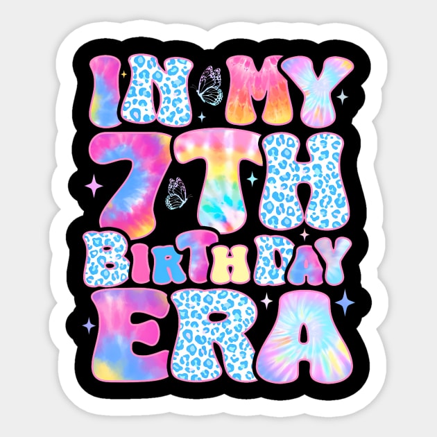 In My 7th Birthday Era Retro 7 Year Old 7th Birthday Girl - In My ...