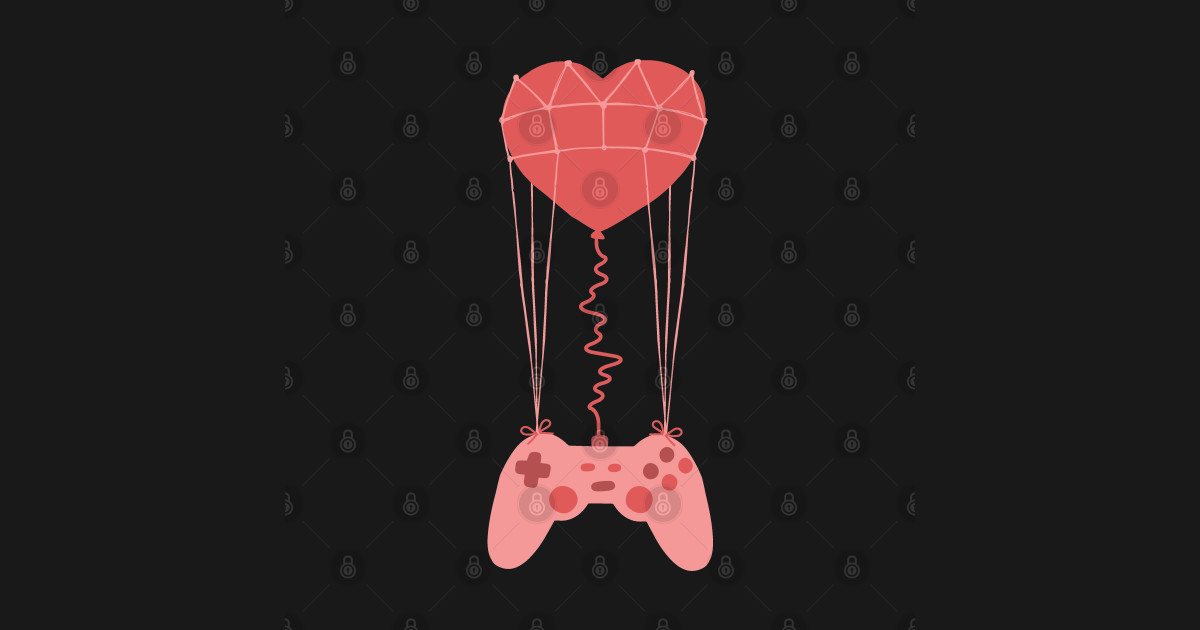 Video Gamer Heart Controller amer Heart Controller Valentine's Day ...