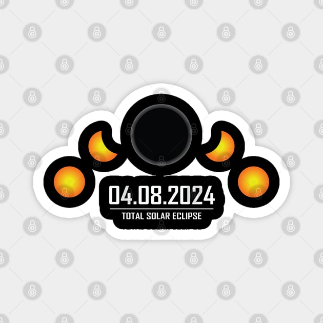 Solar Eclipse Path 2024 - Solar Eclipse April 8 2024 - Magnet | TeePublic