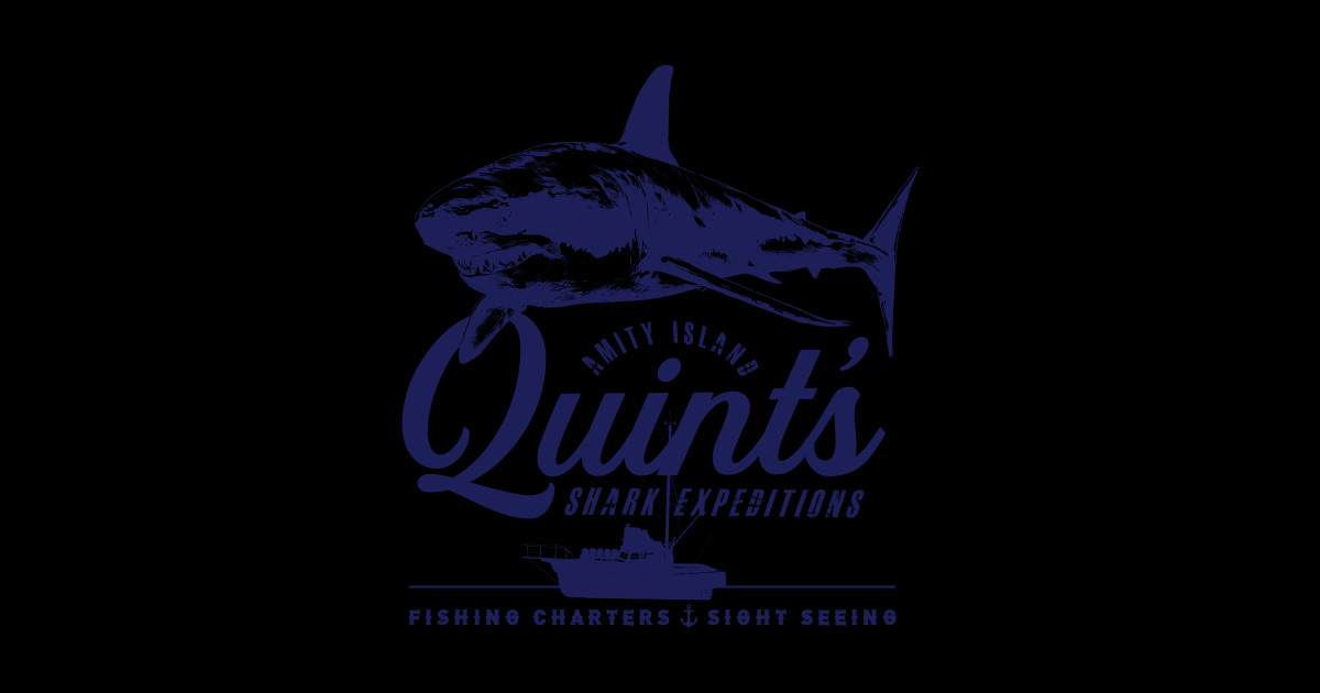 Quint's Shark Fishing - Shark Movie - Sticker | TeePublic