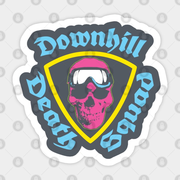 DOWNHILL DEATH SQUAD - Winter - Sticker | TeePublic