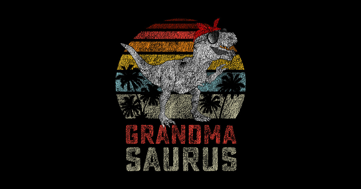 Grandmasaurus T Rex Dinosaur Grandma Saurus Family Matching - Matching ...