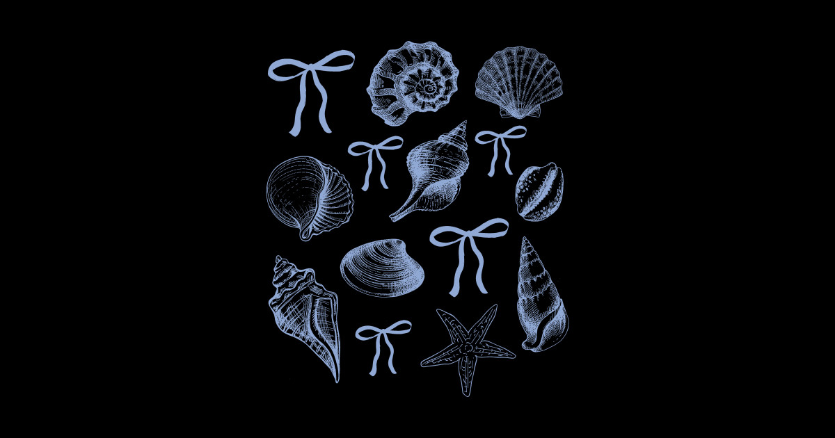Shells and Bows - Shells Beach - Sticker | TeePublic