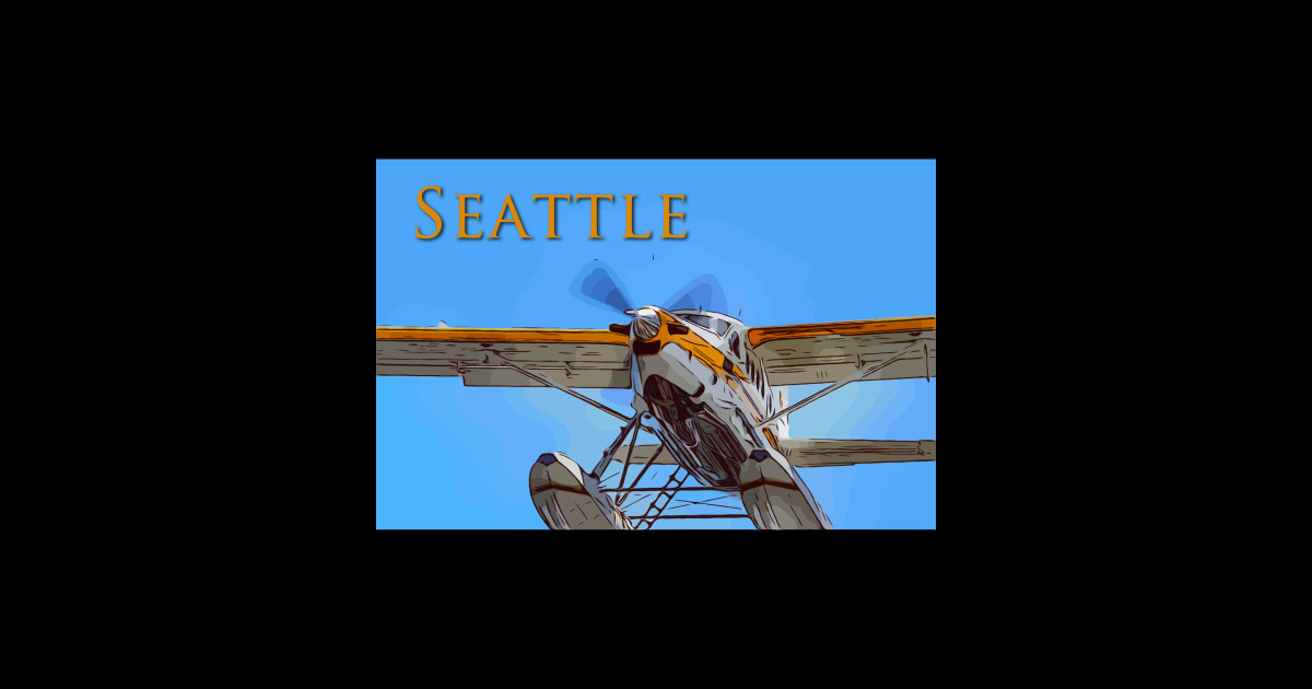 Seattle float plane landing - Seattle - Posters and Art Prints | TeePublic