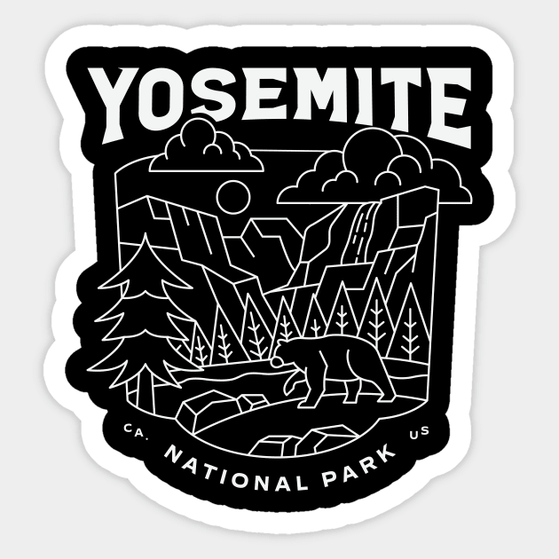 Yosemite National Park - Yosemite National Park - Sticker | TeePublic