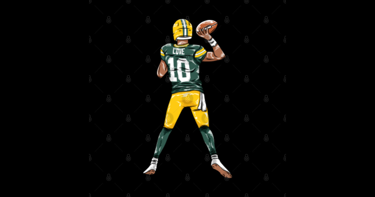 Love is Packers Cartoon!!! - Jordan Love Green Bay - Sticker | TeePublic