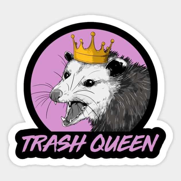 Opossum Queen - Opossum - Sticker | TeePublic