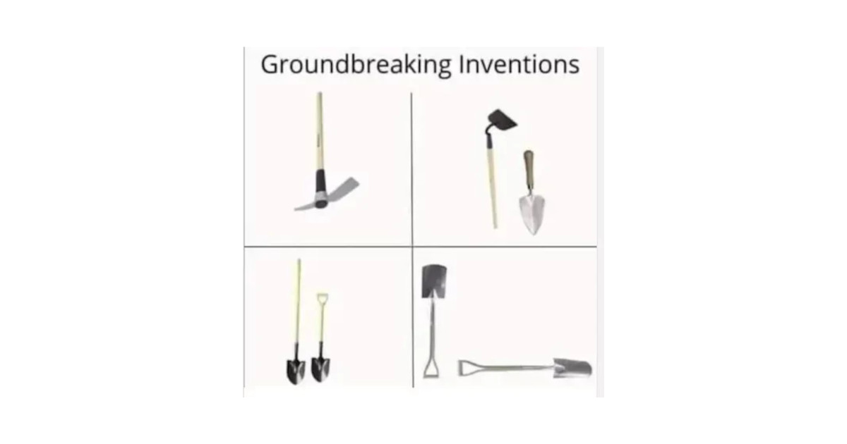 "Groundbreaking Inventions" Funny Digging Tools Meme - Meme - T-Shirt ...