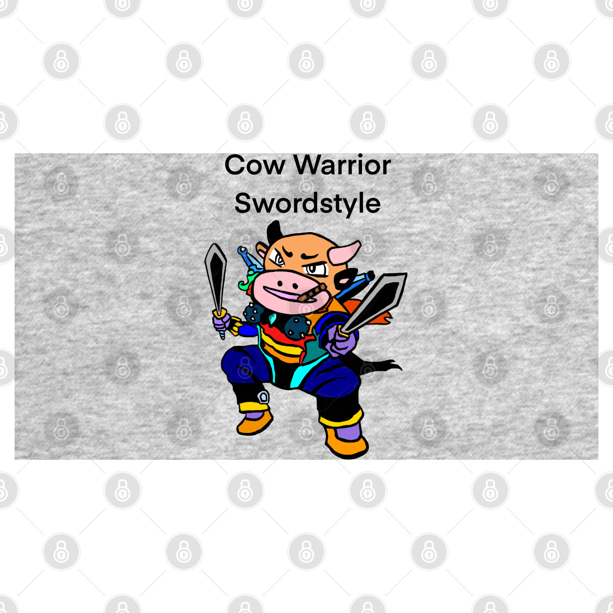 Cow warrior swordstyle - Warrior - T-Shirt | TeePublic
