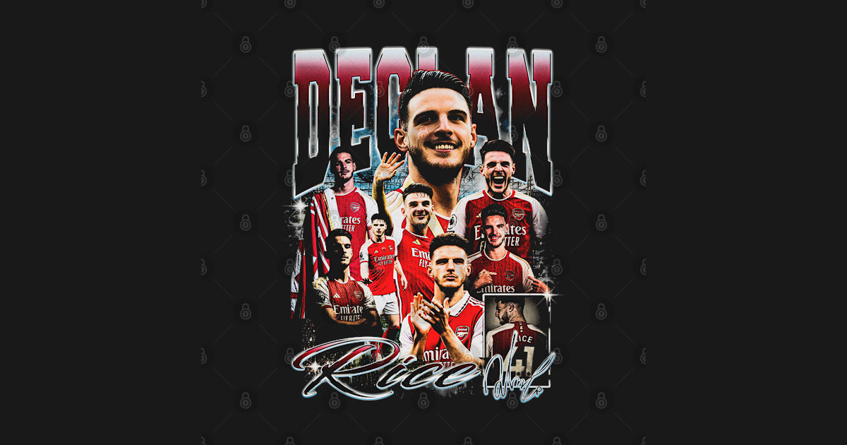 Declan Rice Retro Bootleg - Declan Rice - T-Shirt | TeePublic