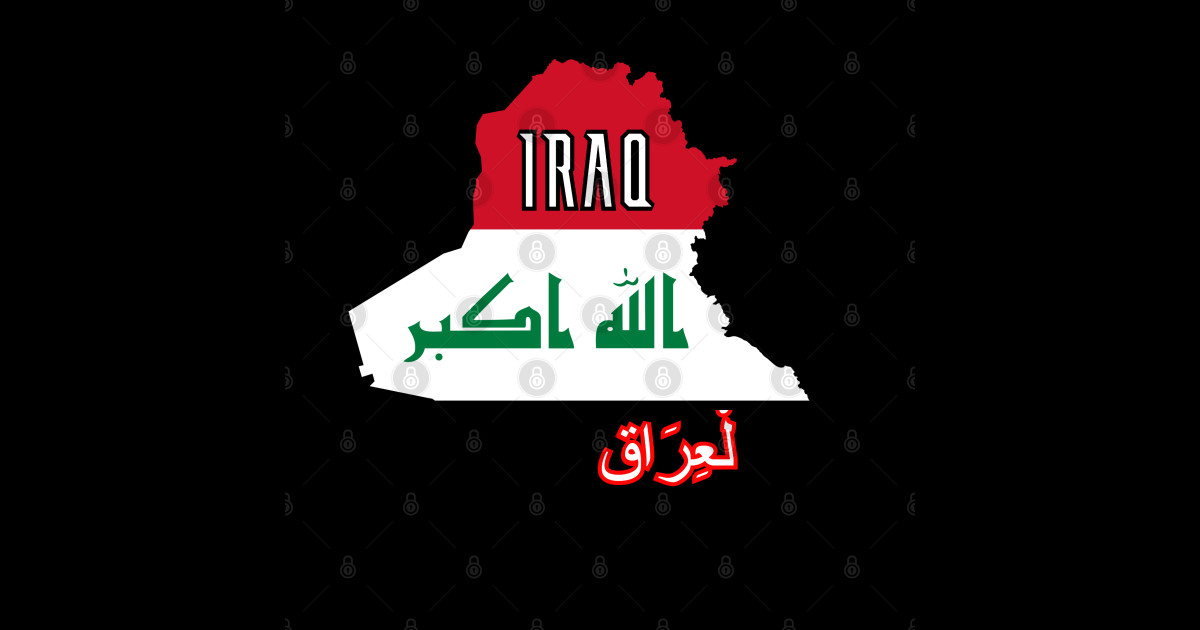 Iraq map & flag - Irak - Sticker | TeePublic