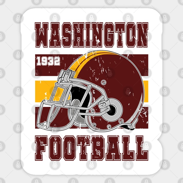 Washington Retro Football - Washington Football - Sticker | TeePublic