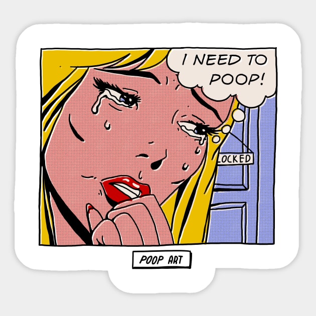 poop art - Humor - Sticker | TeePublic