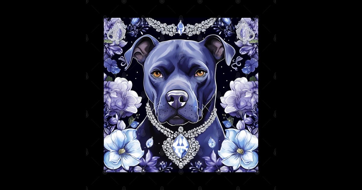 Blue Staffy Pattern - Staffy Pattern - Sticker | TeePublic