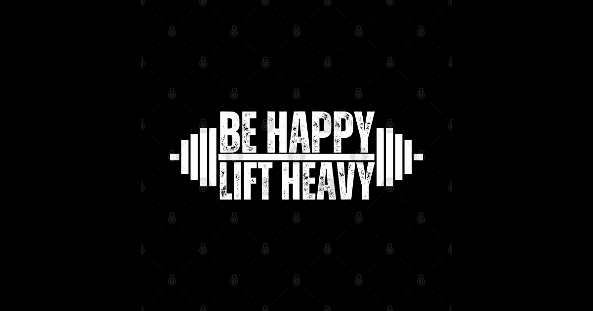 Be happy lift heavy Weightlifter cute gym lover workout - Happy - Bag ...
