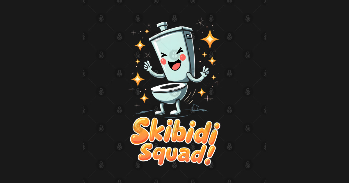 Skibidi Squad Viral Dance Meme T-shirt, Poster and Sticker - Toilet ...