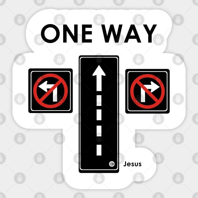 One-Way Jesus Highway - Church Group - Sticker | TeePublic