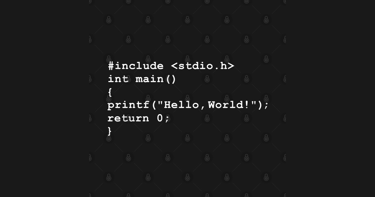 Hello World C Programming Language Coding Programming Sticker Teepublic