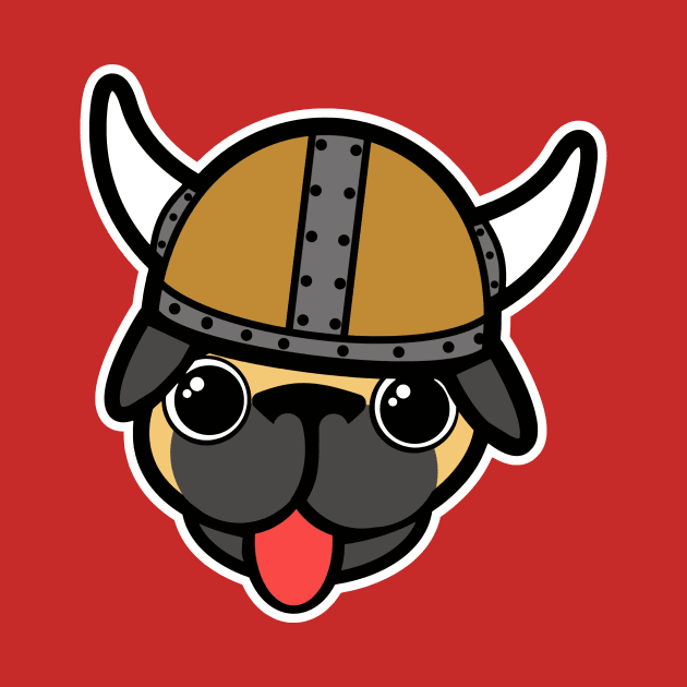 Viking Pug - Vikings - T-Shirt | TeePublic