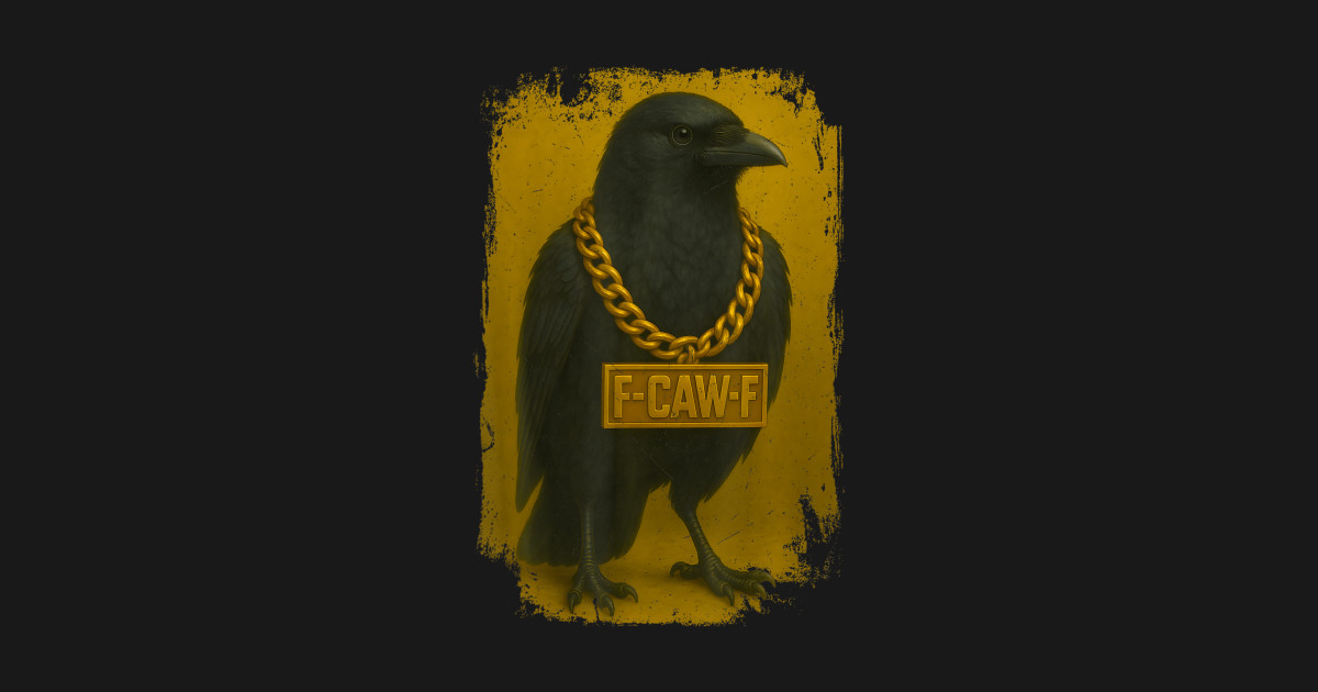 F-Caw-F Crow Quote Black Raven Bird Humor - Funny Bird Quote - T-Shirt ...