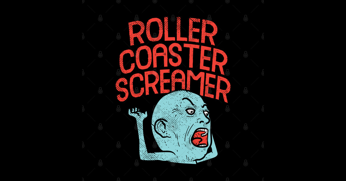 Roller Coaster Screamer - Theme Park - Sticker | TeePublic