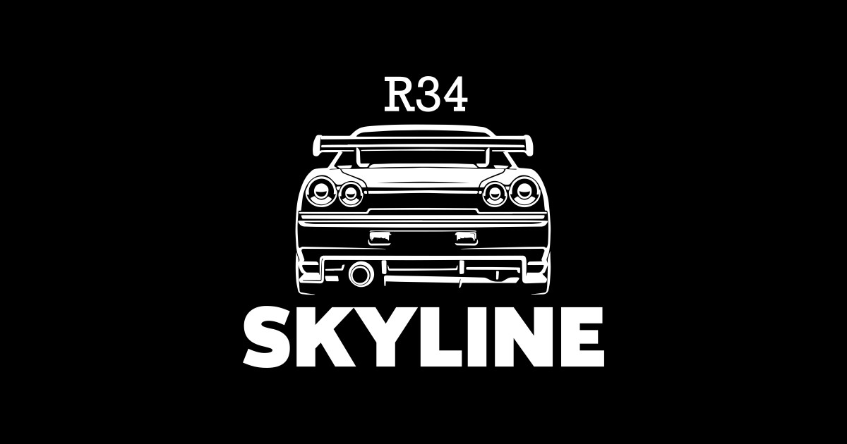 GTR R34 Skyline - Nissan Gtr - Sticker | TeePublic