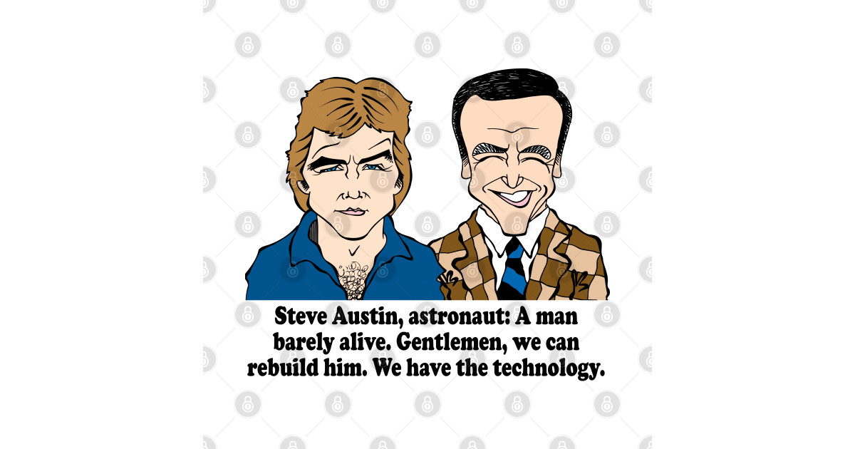 BIONIC MAN FAN ART 70s T-SHIRT FAN ART - Six Million Dollar Man Bionic ...