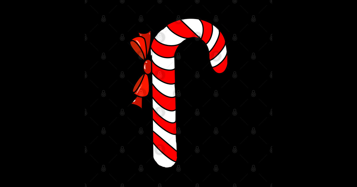 Candy canes, candy cane Red, white peppermint candy cane with red bow ...