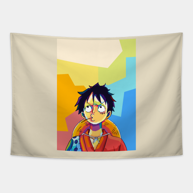 Luffy One Piece Wpap Art - One Piece - Tapestry | TeePublic
