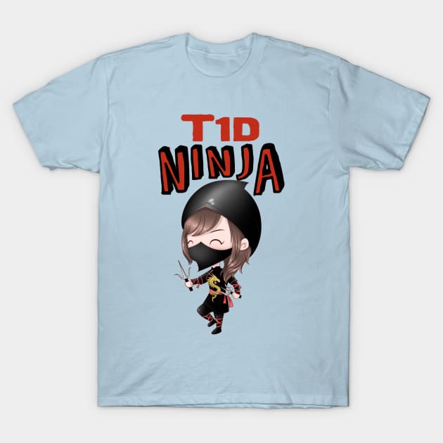 T1D ninja - Diabetes type 1 Ladies - T1d - T-Shirt | TeePublic