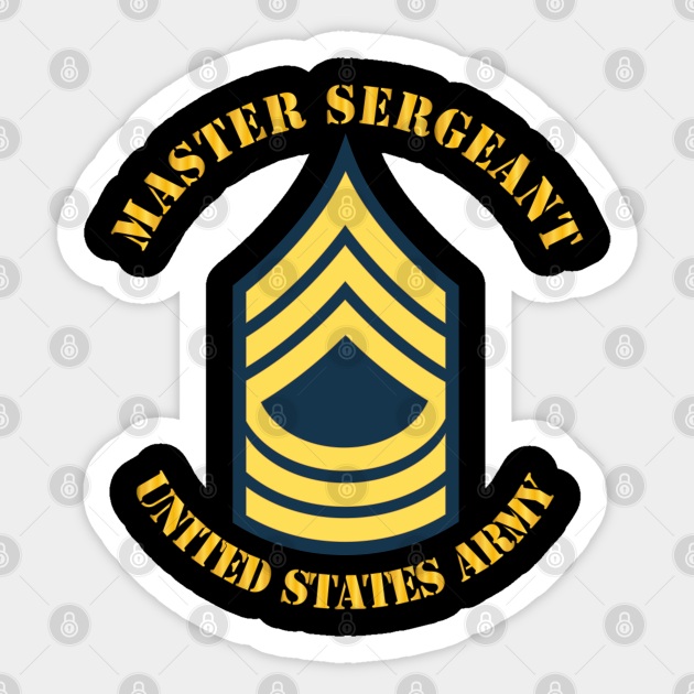 MSG - Master Sergeant - Blue - E8 Master Sergeant Blue - Sticker ...