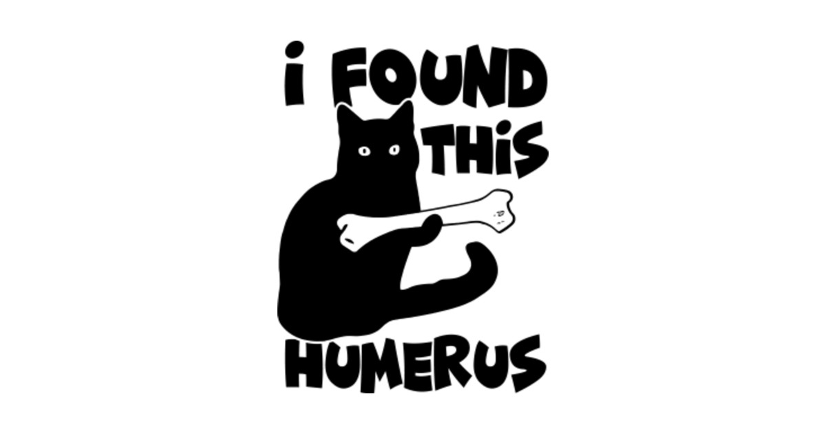 I Found This Humerus cats- Humourous Pun funny t shirt - I Found This ...