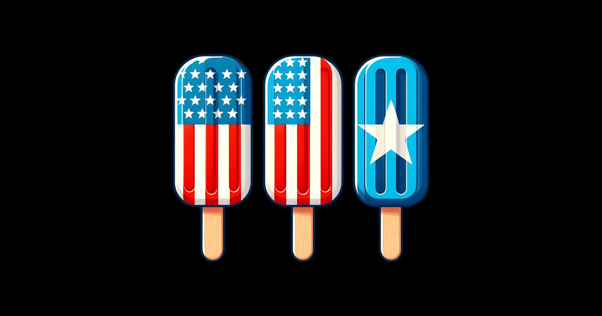 USA Flag Popsicles – Patriotic Dessert Art for Fourth of July and ...