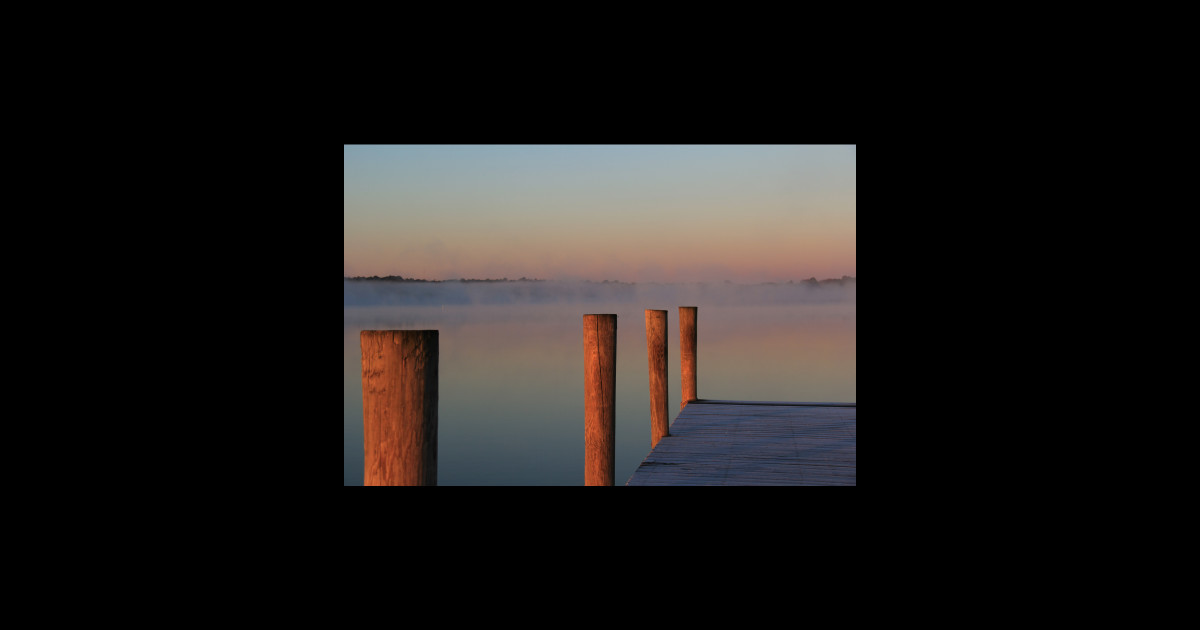 Morning Frost and Fog - Fog Frost Decking Pier Pilings Sunrise ...