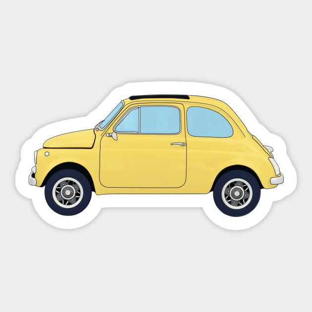 Little Yellow Car - Car - Sticker | TeePublic