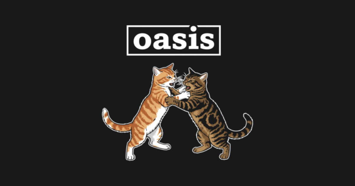 Oasis Gallagher Kitties Meme Cats - Oasis Meme Cats - T-Shirt | TeePublic