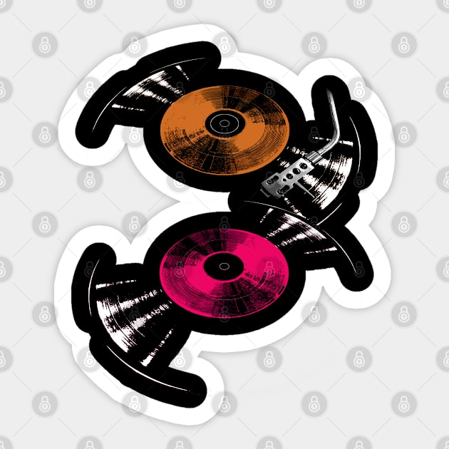 Retro classic vinyl - Retro - Sticker | TeePublic