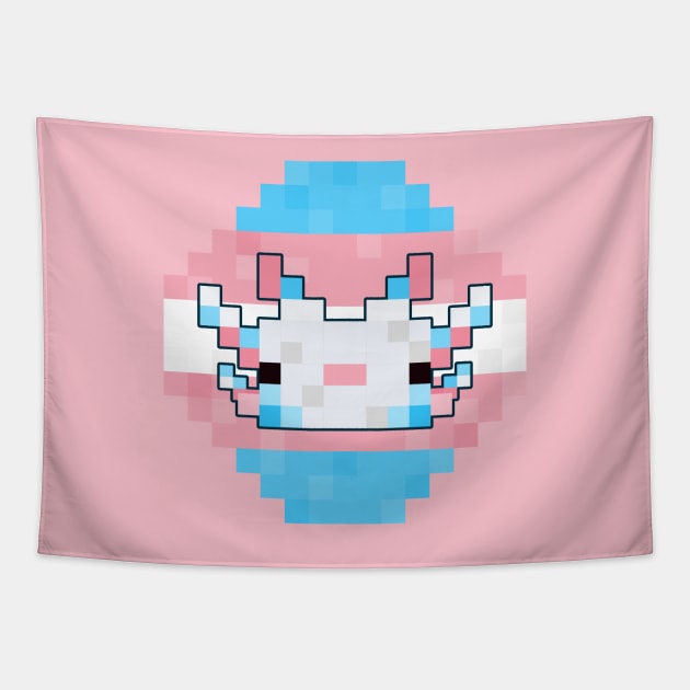 Pixel Art Trans Pride Axolotl - Axolotl - Tapestry | TeePublic