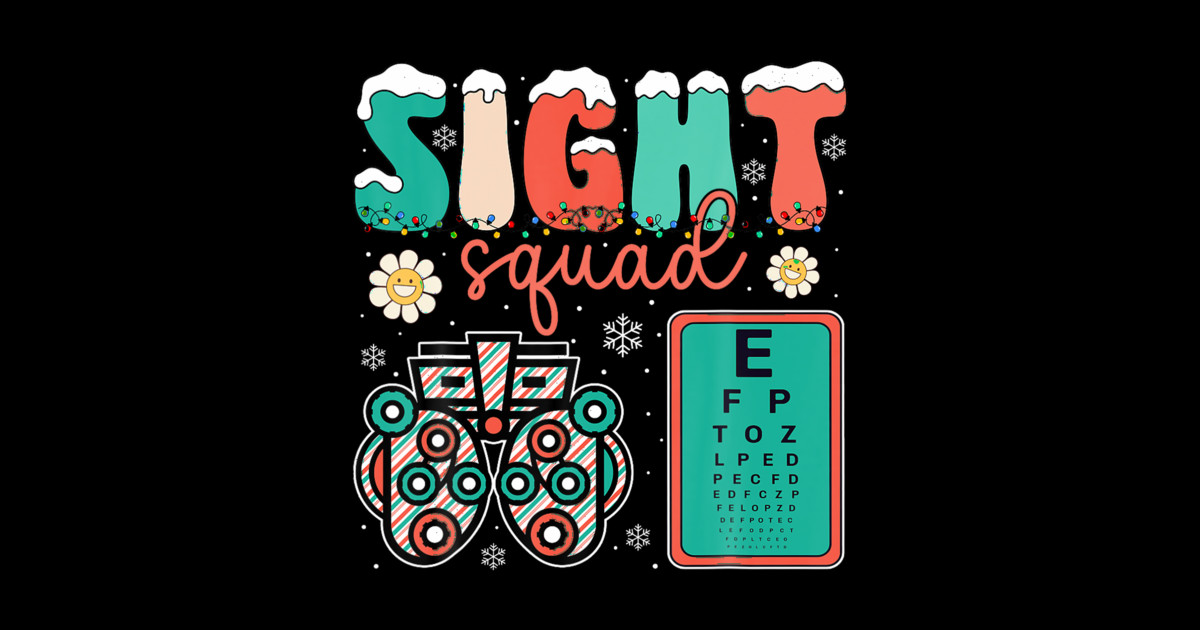 Sight Squad Christmas Optometrist Eye Chart Ophthalmologist - Christmas ...