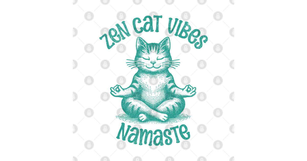 Namaste Cat - Yoga Cat Lover - T-Shirt | TeePublic