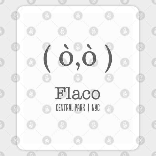 Flaco as a typography emoji - Flaco - Sticker | TeePublic