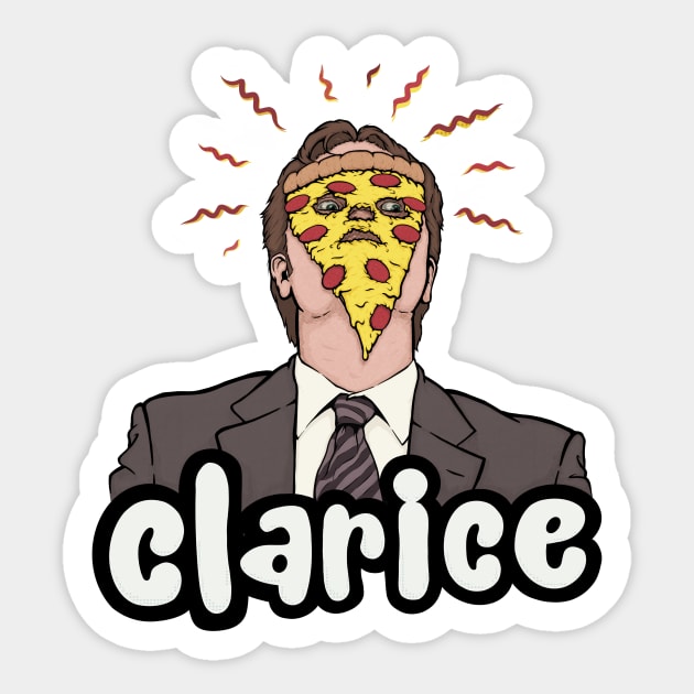 Dwight / Clarice / Pizza - The Office - Sticker | TeePublic