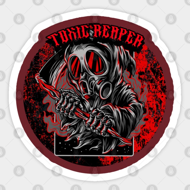 Toxic Reaper Graphic - Horror - Sticker | TeePublic