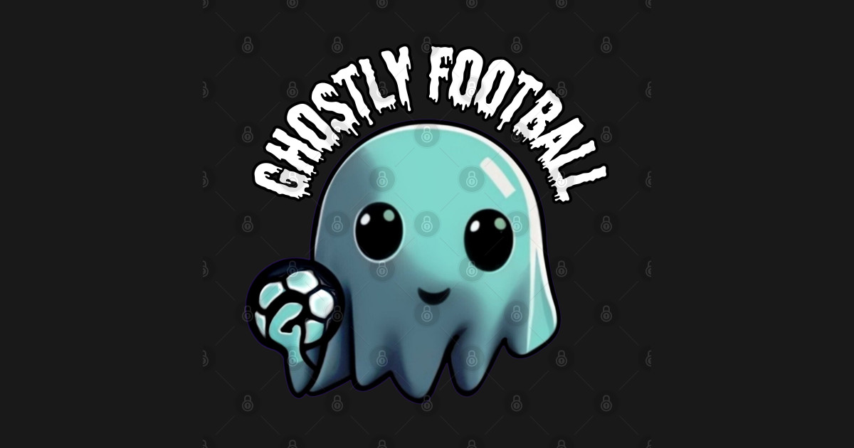 A cute ghost playing Football: The Ghost's Game of Football, Halloween ...