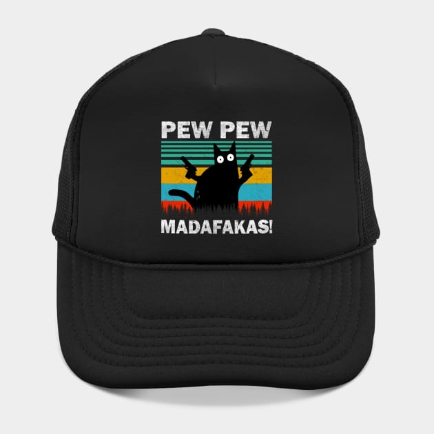 Pew Pew Madafakas Cat Crazy Vintage Funny Cat Owners - Pew Pew ...