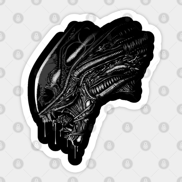 Alien Face - Alien - Sticker | TeePublic