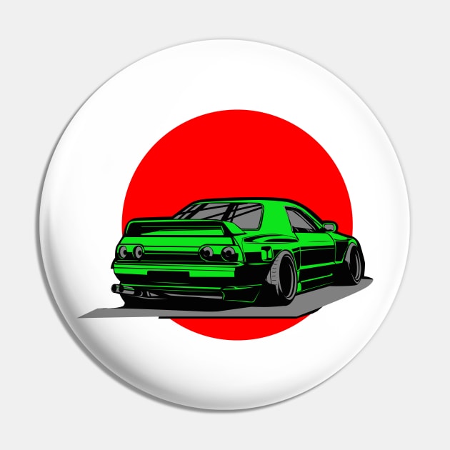 R32 skyline GTR Godzilla jdm poster - Car - Pin | TeePublic