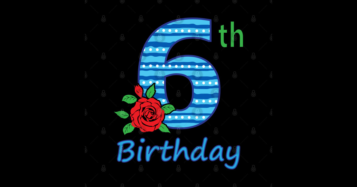 6th Floral - 6th Birthday - Flower - Floral - Birthday Party gift - 6th ...