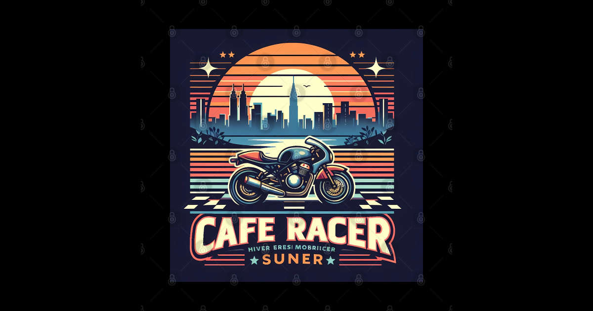 cafe racer - Cafe Racer Motorcycle - Sticker | TeePublic