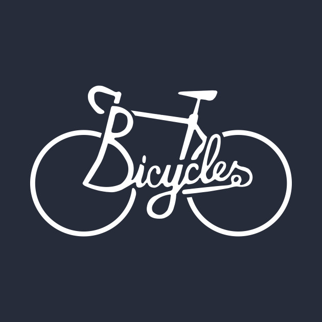 Bicycle typography - Bicycle Typography - Hoodie | TeePublic